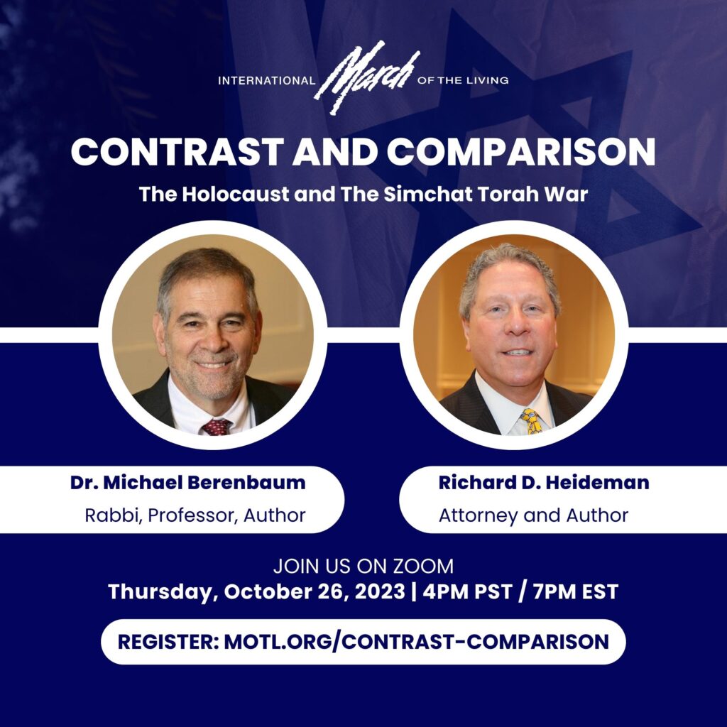 Contrast and Comparison: The Holocaust and The Simchat Torah War ...